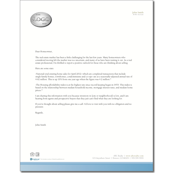 Low Inventory Prospecting Letter